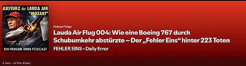 35 Jahre Crash der Lauda Air 4: Die Austrian Wings Podcast-Empfehlungen ...